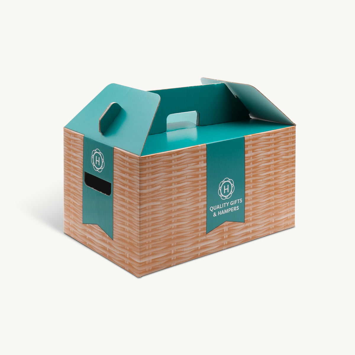 Medium Christmas Wicker Style Hamper Boxes | WBC Packaging