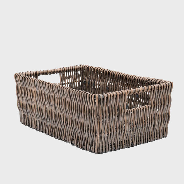 Medium deep wicker basket with handles | WBC