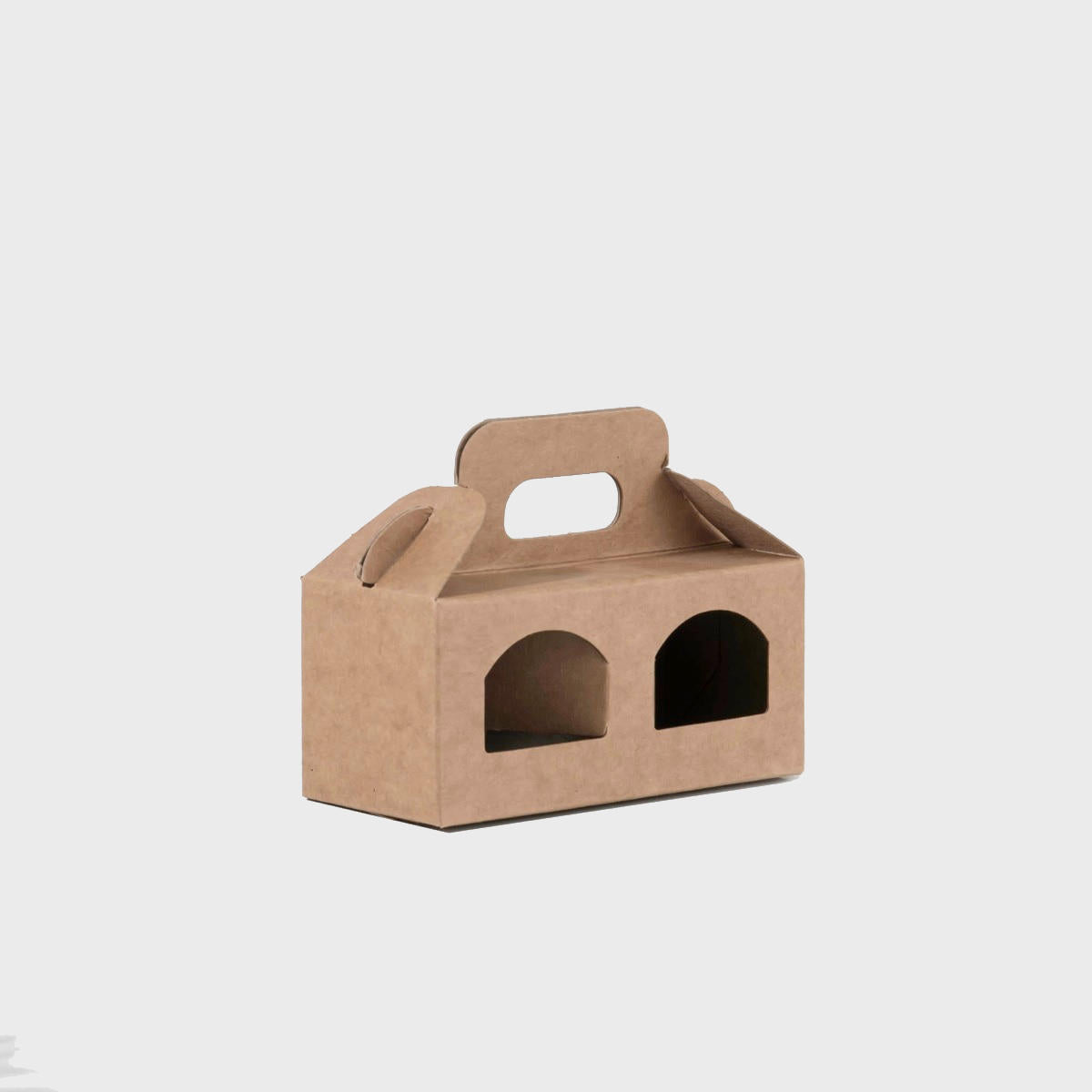 2 Jar Gift Box Natural with Windows | Card Jar Cartons | Jar Gift Packaging