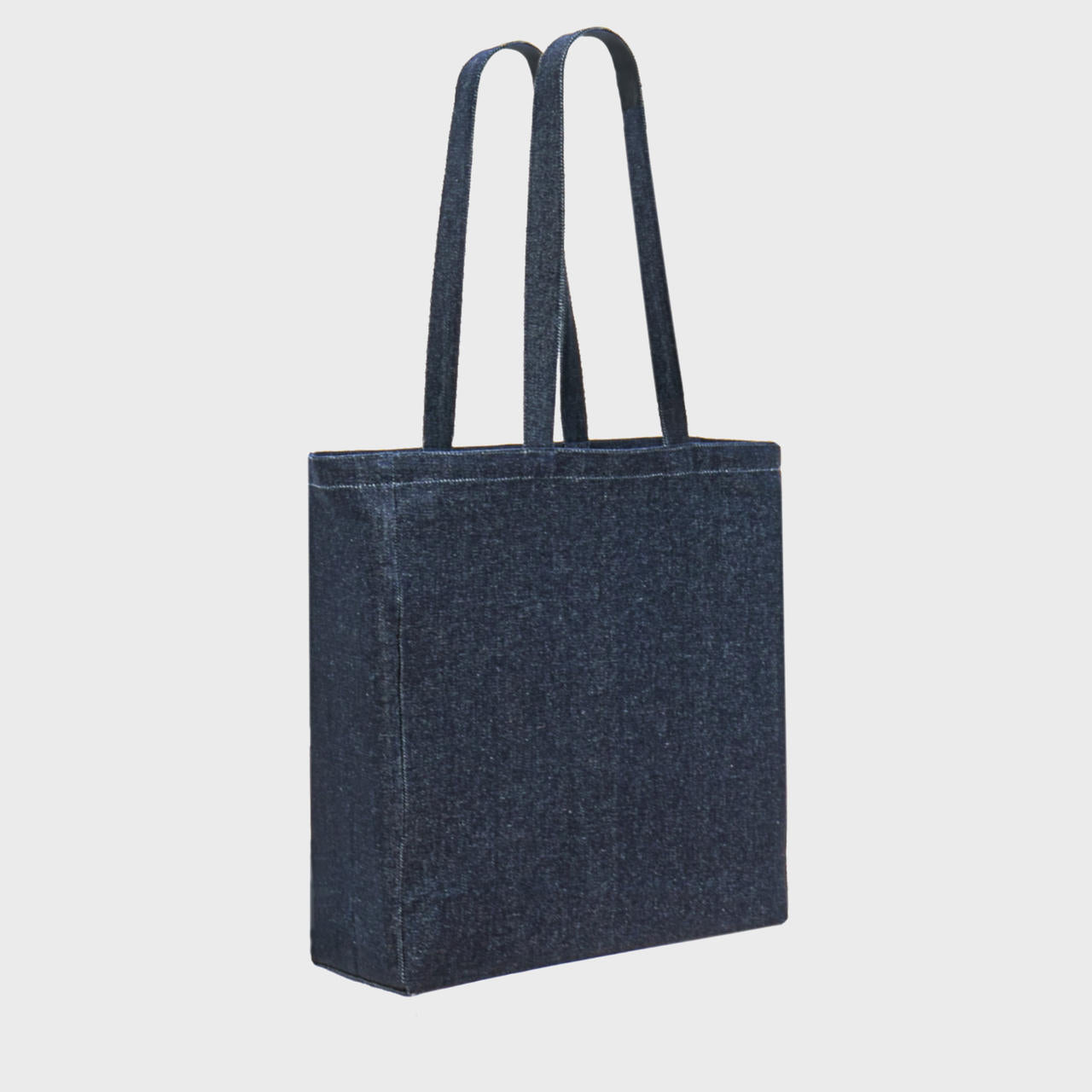 Large Blue Denim Bag with Gusset | WBC