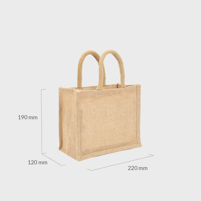 Small Jute Bag With Padded Handles | WBC