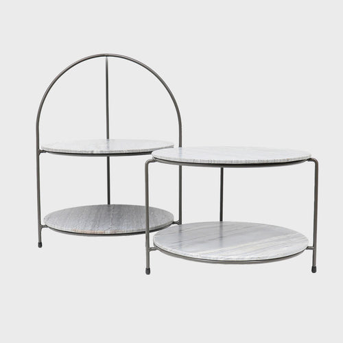 Leander 2 Tier Riser with Dark Grey Marble Board | WBC