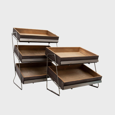 Railton Tiered Display Units with Medium Woden Trays